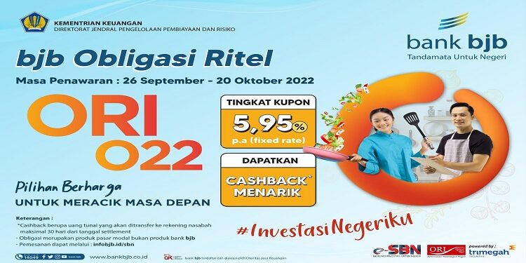 bjb Obligasi Ritel ORI 022, Kupon Menarik dengan Penawaran Mulai Rp1 juta hingga 5 Miliar ...